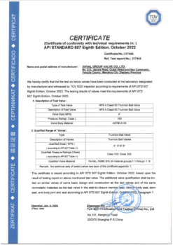 API, ISO, NIGC, EAC Certifications | XHVAL